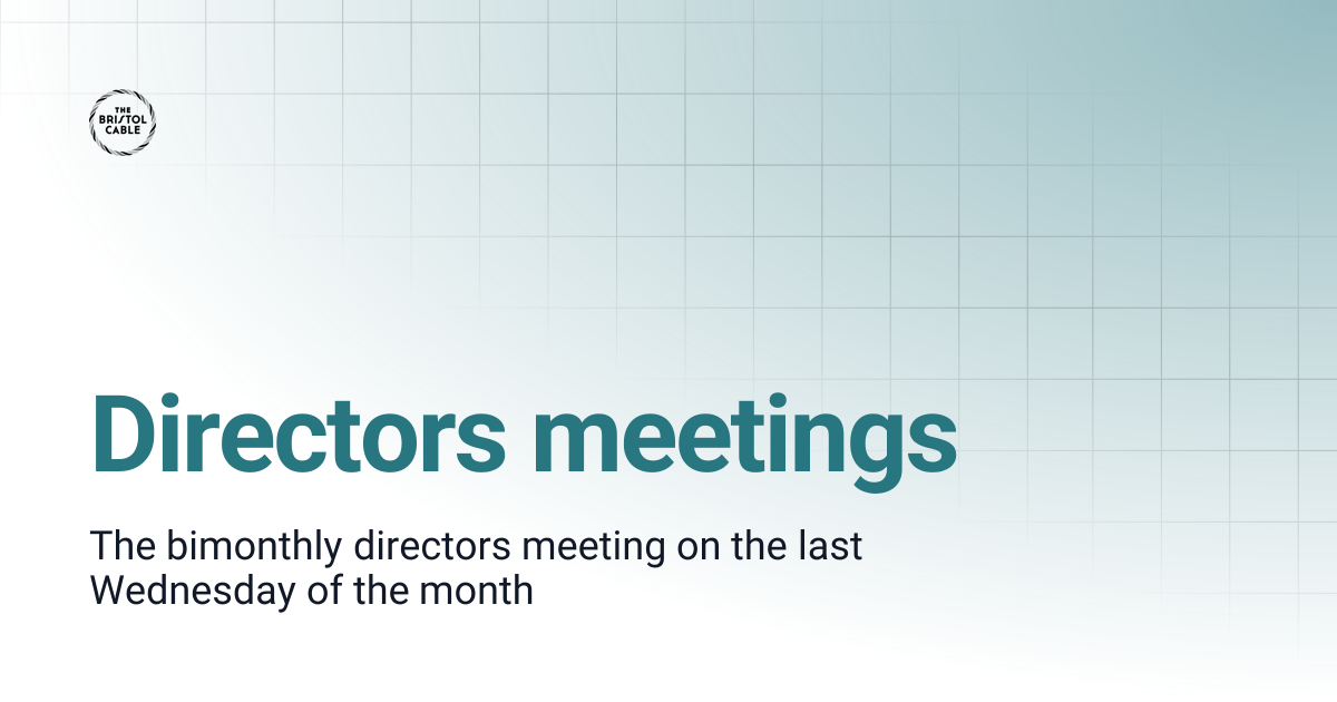 Directors meetings | Handbook